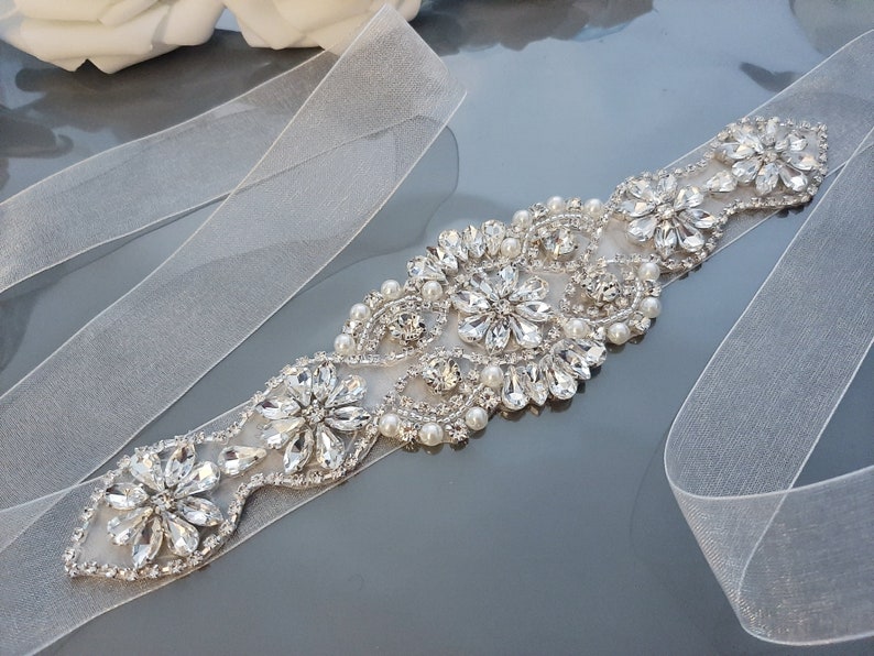 Turquoise Bridal Belt Rhinestone Belt Sash Belt Blue Bridal - Etsy