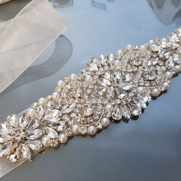 Beaded Bridal Sash - Etsy