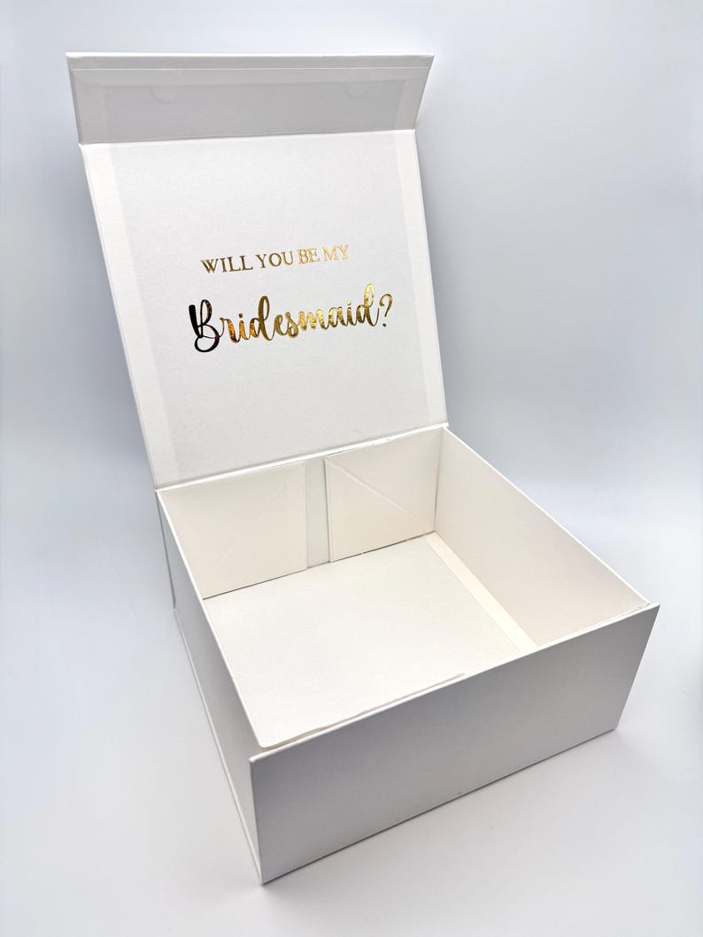 Bridesmaid Proposal Box Gift Navy Blue Will You Be My Maid of Honor ...