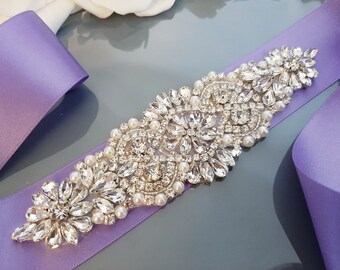 Lavender Bridal Sash | Etsy