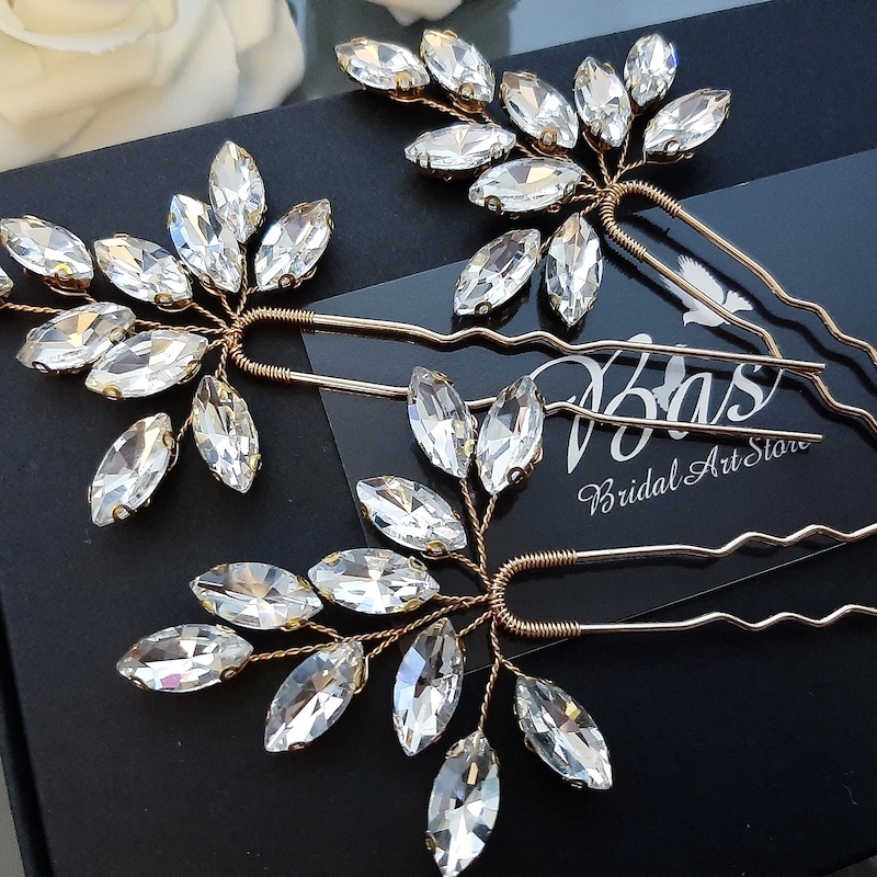 Crystal Hair Pins - Etsy