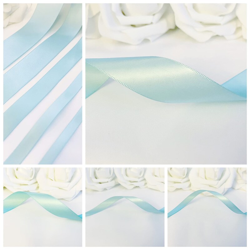 Aqua Satin Ribbon - Etsy