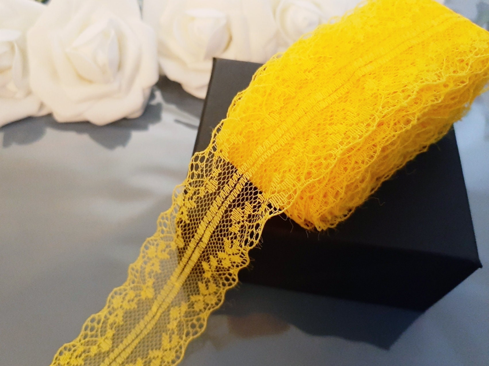 10 Yards Golden Yellow Lace Trim Lace Trim Ribbon Lace | Etsy