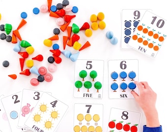 Around the World Number and Counting Cards - Mandala Loose Part ...