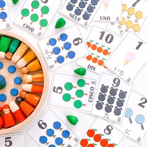 Around the World Number and Counting Cards - Mandala Loose Part ...