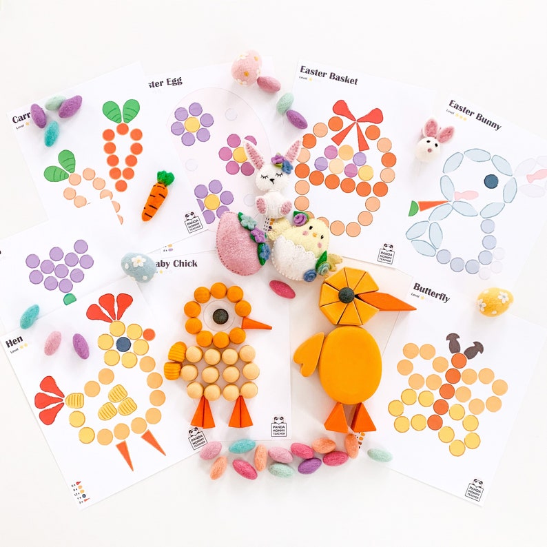 Easter - Mandala Loose Part Templates - Etsy