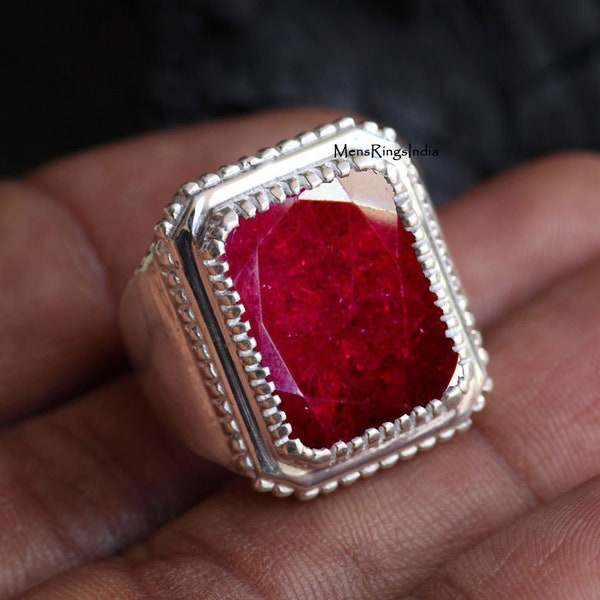 Ruby Man Ring - Etsy