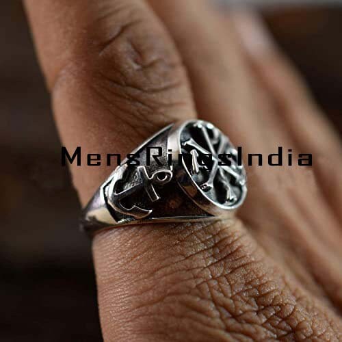 CHI RHO MEN Ring, Rho Ring for Men, Chi Rho Ring, Alpha Omega Religious ...