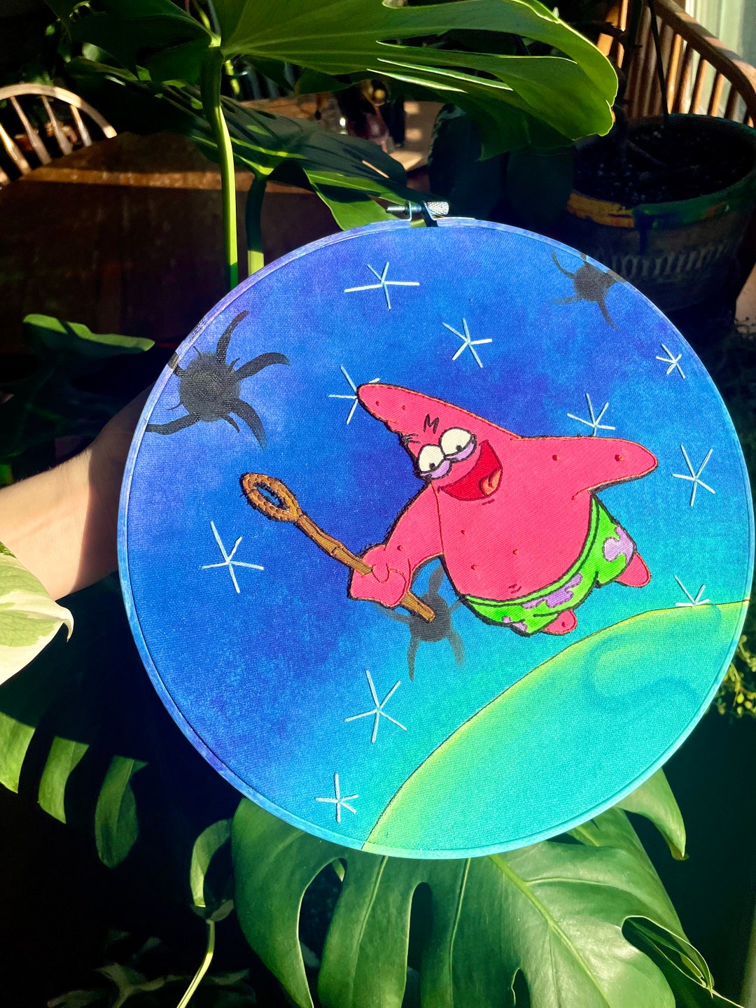 Hand Embroidered Evil Patrick Star - Etsy