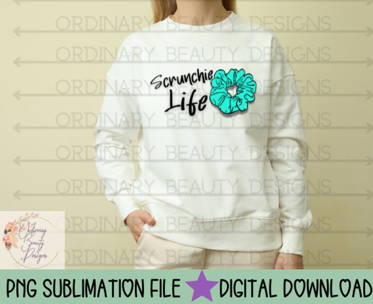 Scrunchie Life Sublimation Retro Scrunchie Png Retro Png - Etsy