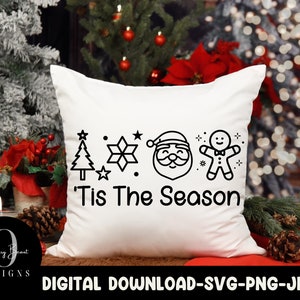 Tis the Season, Christmas Svg, Cricut Svg, Silhouette Svg, Tis the ...