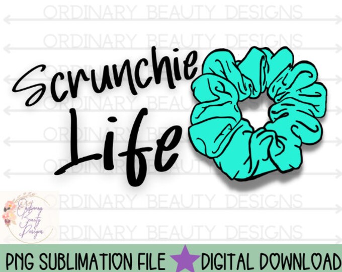 Scrunchie Life Sublimation Retro Scrunchie Png Retro Png - Etsy