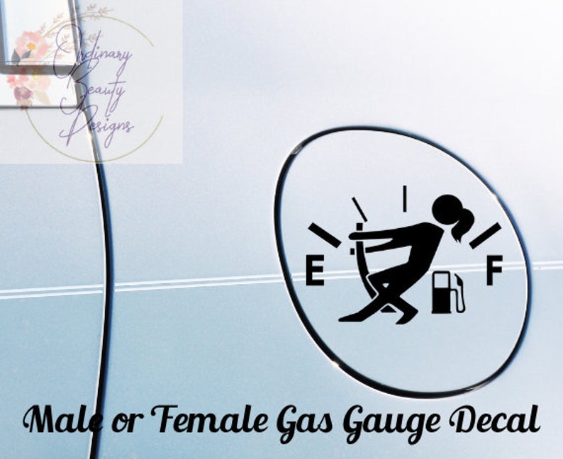 Funny Gas Cap Decal Gas Gauge Decal Fuel Door Decal Low Gas | Etsy