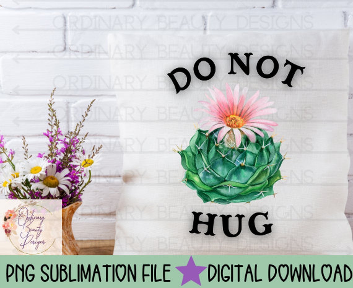 Do Not Hug Sublimation Design Do Not Hug Cactus Png Cactus - Etsy