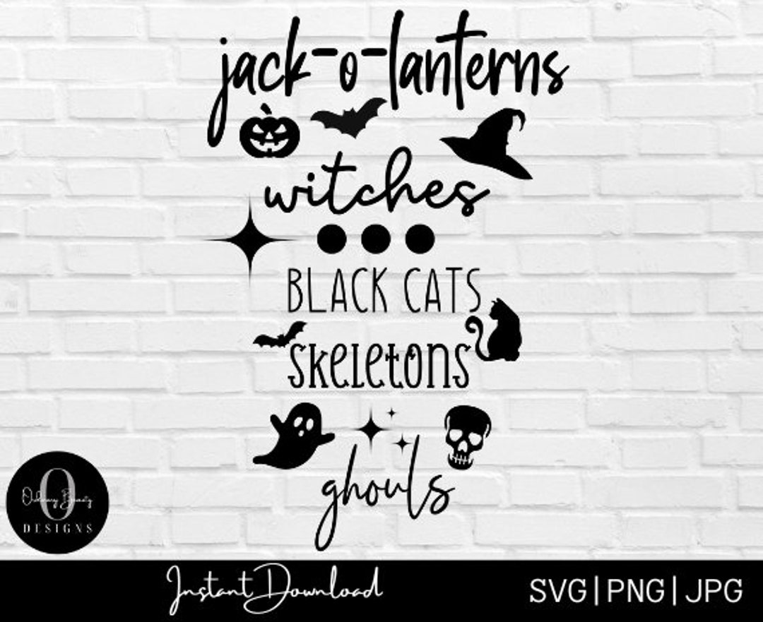 Jack-o-lanterns Witches Black Cats Skeletons Ghouls, Halloween Tee ...