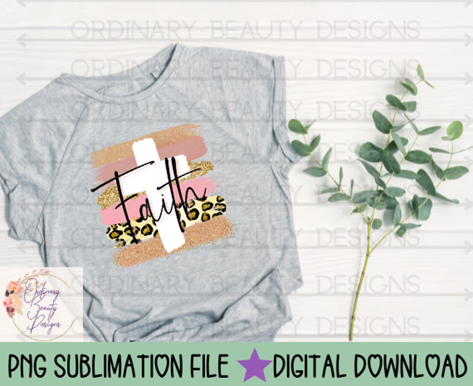 Faith Sublimation Design Image Faith With Cross Sublimation - Etsy