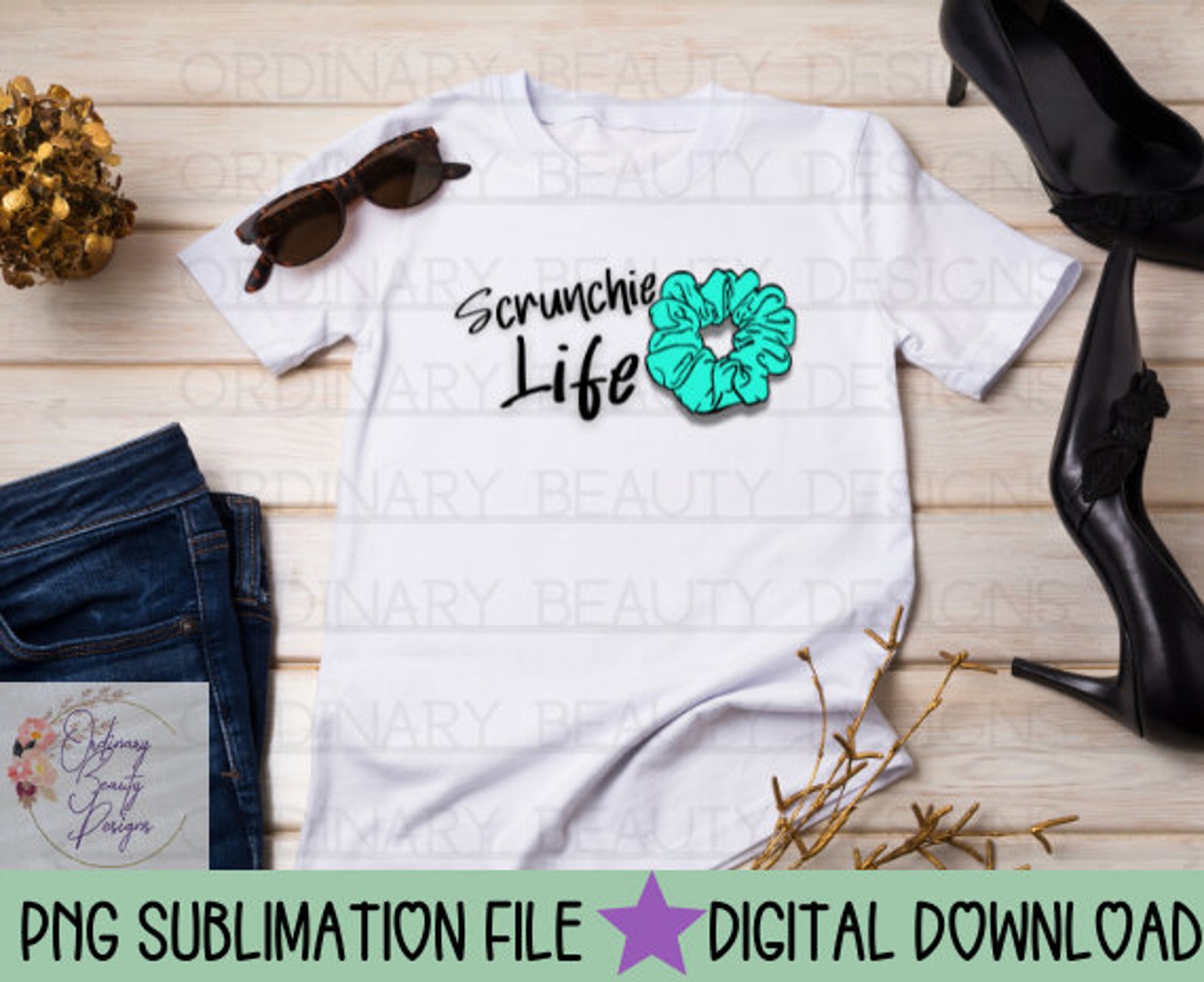 Scrunchie Life Sublimation Retro Scrunchie Png Retro Png - Etsy