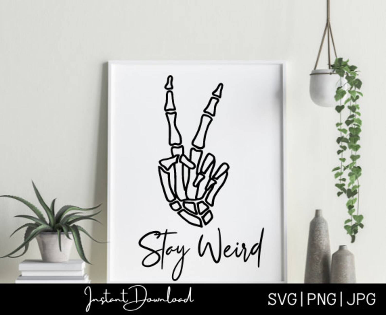 Stay Weird Svg Weird Svg Peace Sign Skeleton Svg Cricut - Etsy