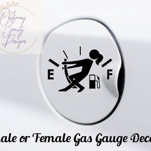 Funny Gas Cap Decal Gas Gauge Decal Fuel Door Decal Low Gas | Etsy