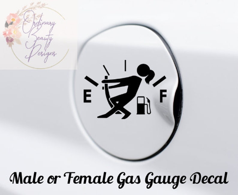 Funny Gas Cap Decal Gas Gauge Decal Fuel Door Decal Low Gas | Etsy