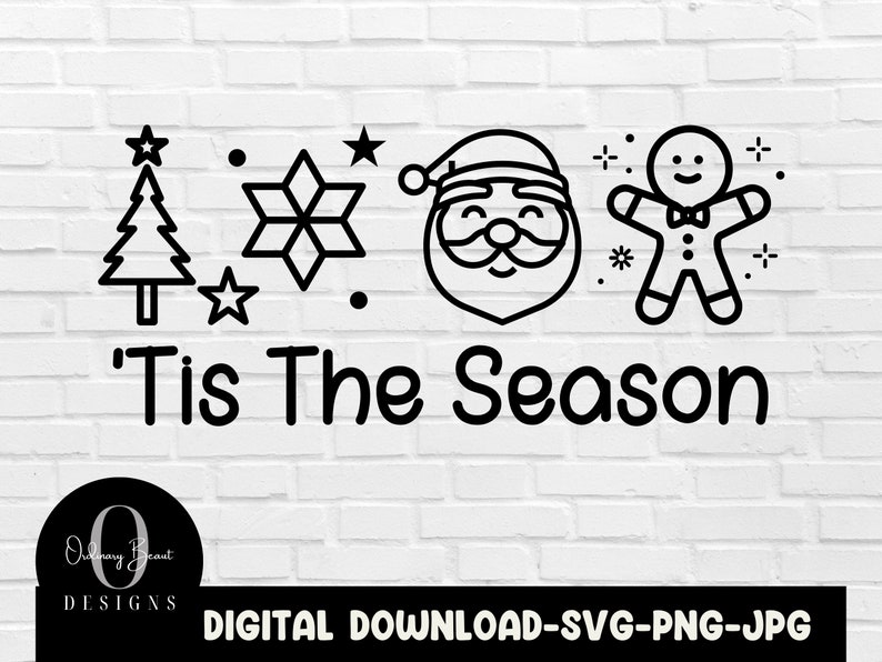 Tis the Season Christmas Svg Cricut Svg Silhouette Svg Tis - Etsy