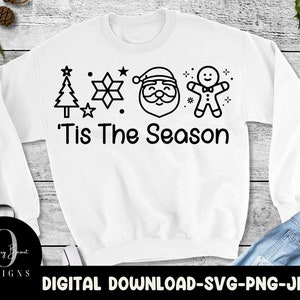 Tis the Season, Christmas Svg, Cricut Svg, Silhouette Svg, Tis the ...