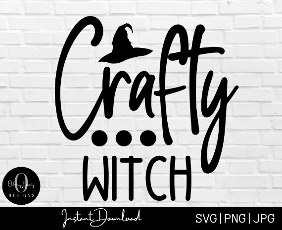Crafty Witch Crafty Svg Cricut Cut File Halloween Crafts - Etsy