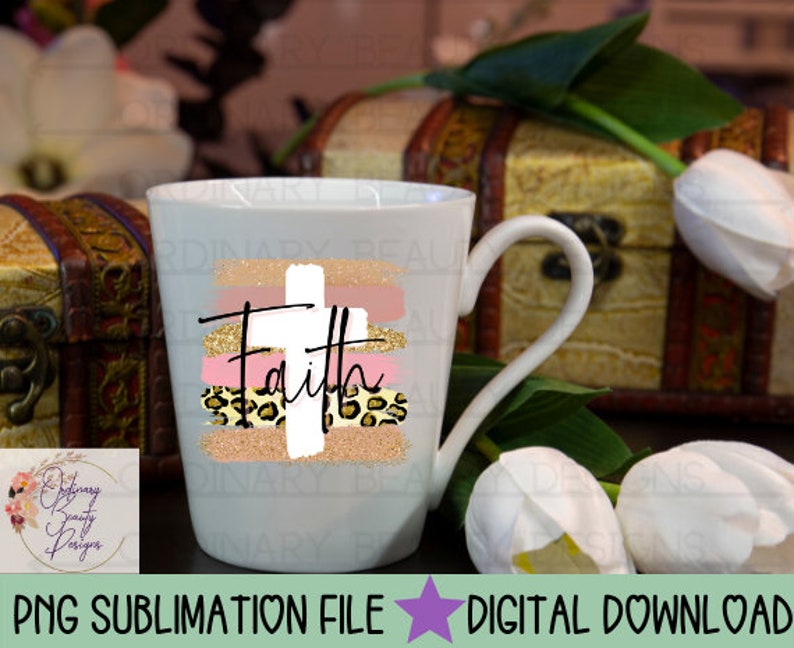 Faith Sublimation Design Image Faith With Cross Sublimation | Etsy