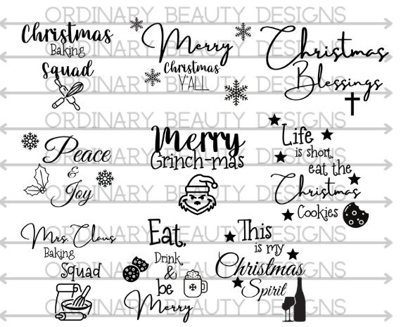 Kitchen Svg Bundle Christmas Svg Christmas Quotes Christmas - Etsy