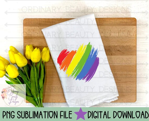 Rainbow Heart Sublimation Design Rainbow Png Heart Png - Etsy