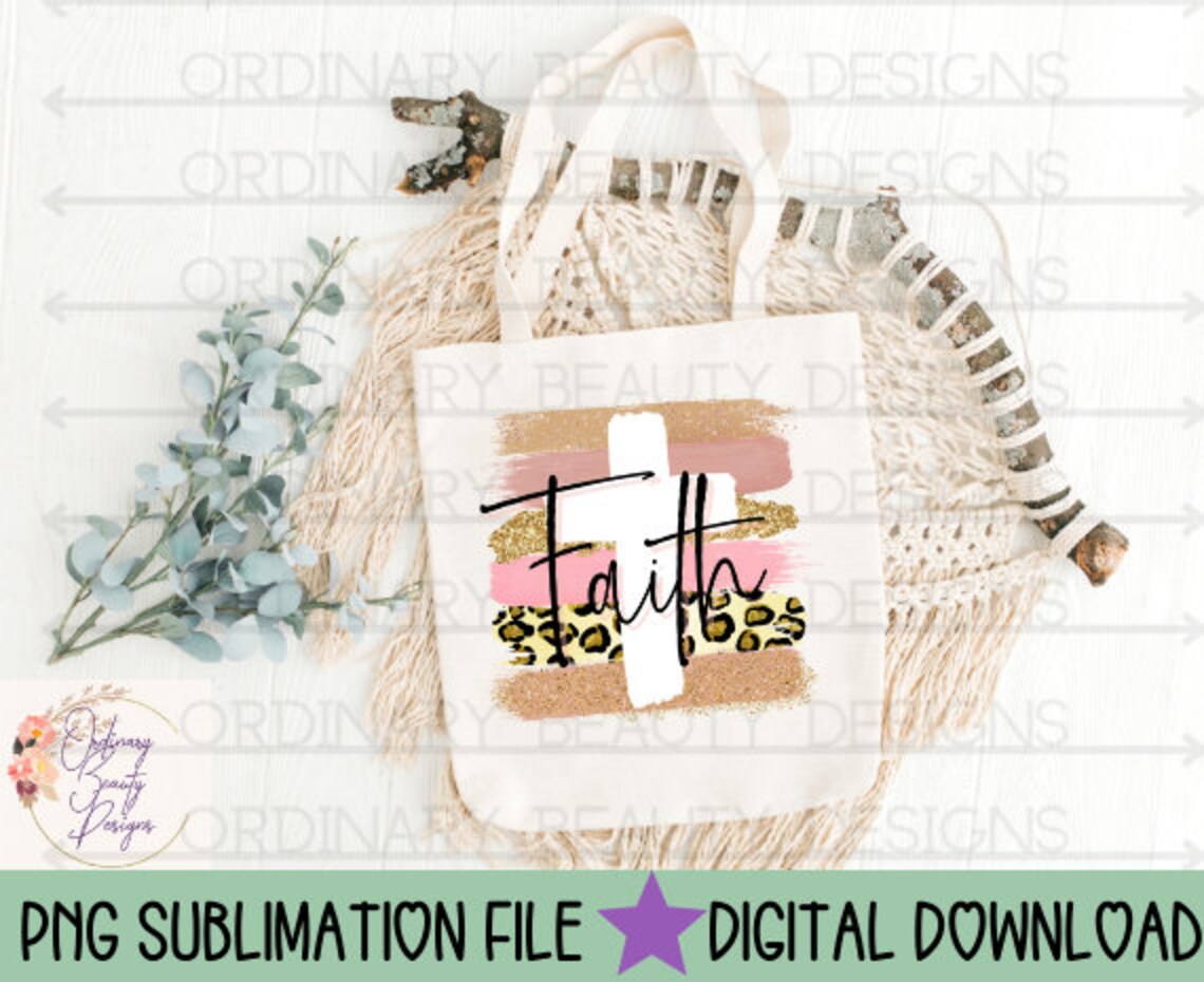 Faith Sublimation Design Image Faith With Cross Sublimation - Etsy