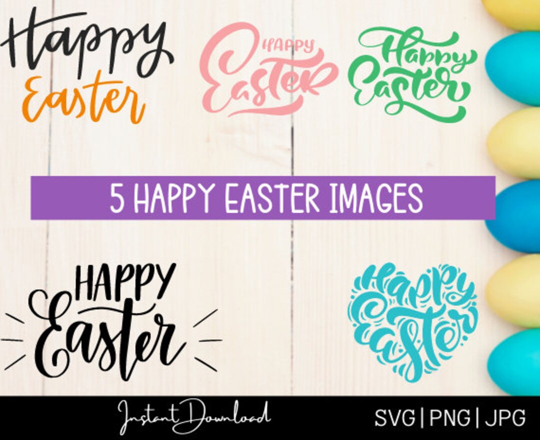 Happy Easter Words Svg, Easter Quote Svg, Cricut Svg, Peeps Svg, Easter ...