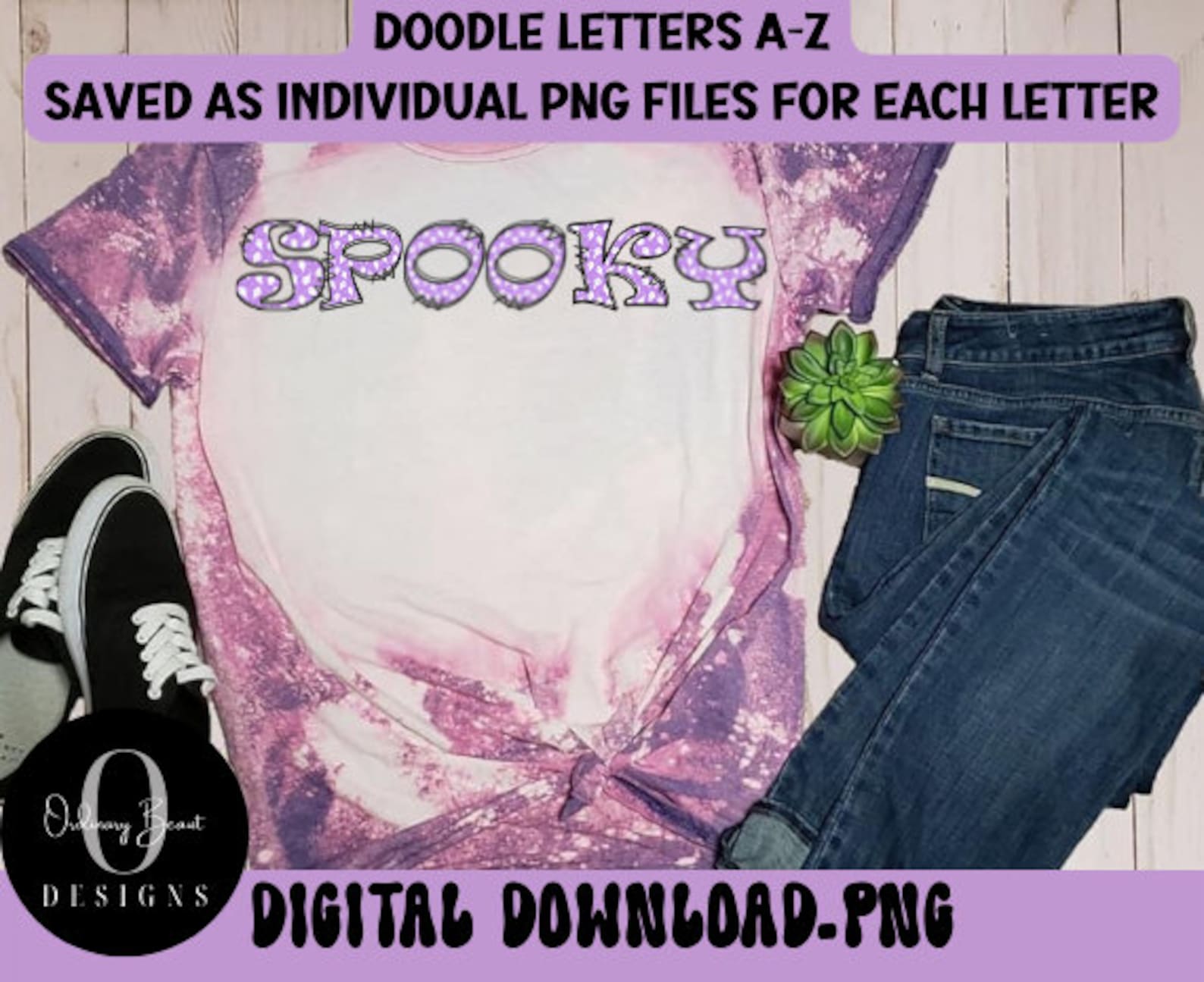 Purple Doodle Letters Alphabet Bundle PNG Alpha Pack Digital - Etsy