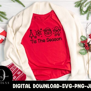 Tis the Season, Christmas Svg, Cricut Svg, Silhouette Svg, Tis the ...