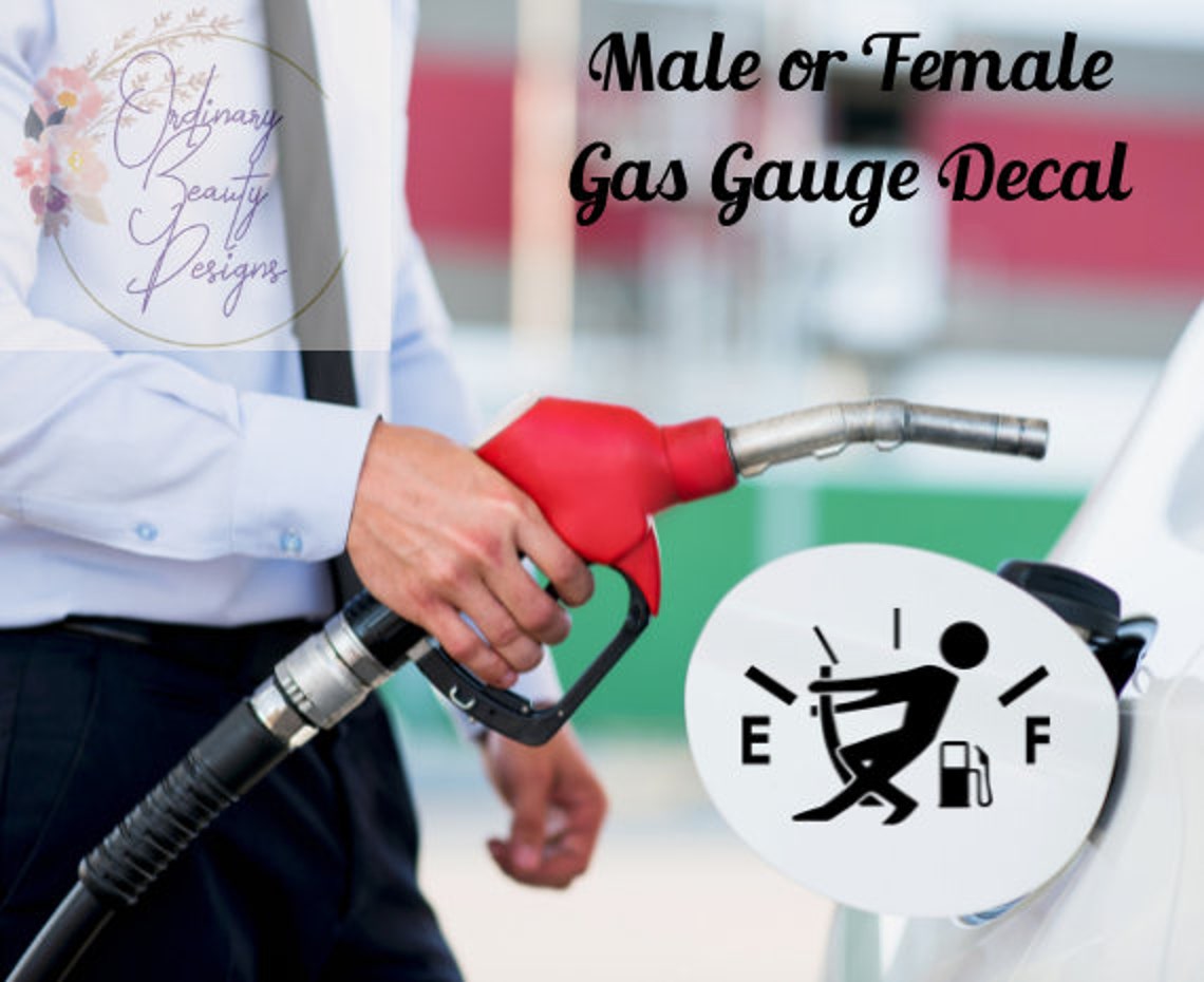 Funny Gas Cap Decal Gas Gauge Decal Fuel Door Decal Low Gas | Etsy