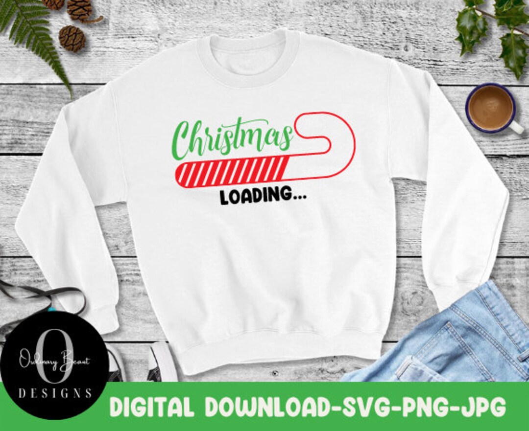 Christmas Loading Svg, Christmas Svg, Cricut Svg, Christmas Tee Svg ...