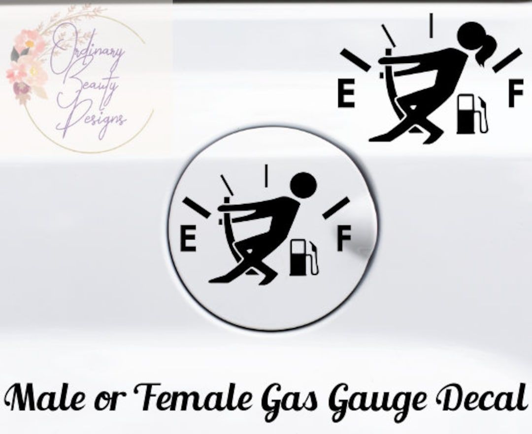 Funny Gas Cap Decal Gas Gauge Decal Fuel Door Decal Low Gas - Etsy