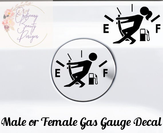 Funny Gas Cap Decal Gas Gauge Decal Fuel Door Decal Low Gas | Etsy