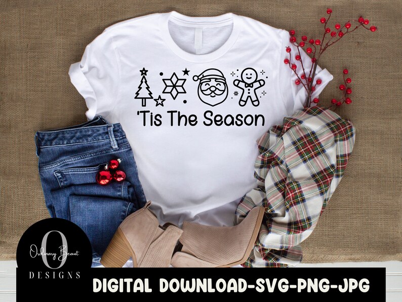 Tis the Season Christmas Svg Cricut Svg Silhouette Svg Tis - Etsy