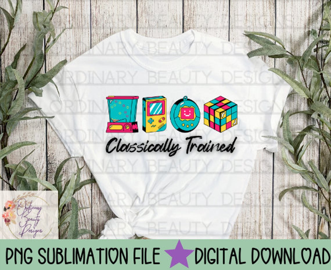Classically Trained Gamer Sublimation Design 90s Gamer - Etsy