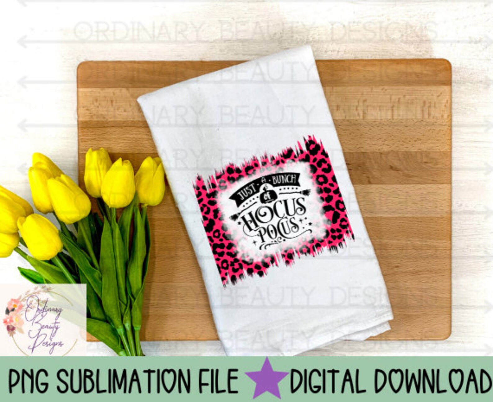 Just a Bunch of Hocus Pocus Sublimation Design Leopard Print - Etsy