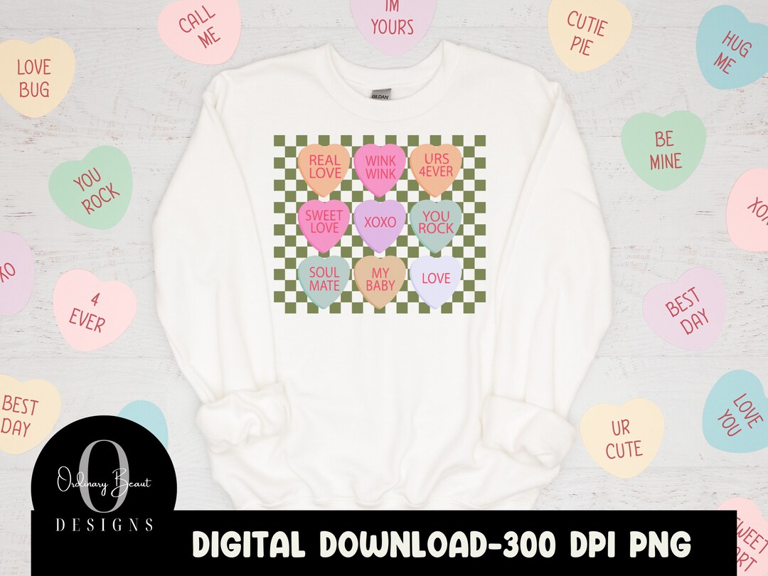 Valentines Png, Retro Candy Hearts, Conservation Hearts, Valentine ...