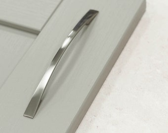 Dark Grey Titanium Kitchen Cabinet Curved Strap Handle 160mm Cupboard ...