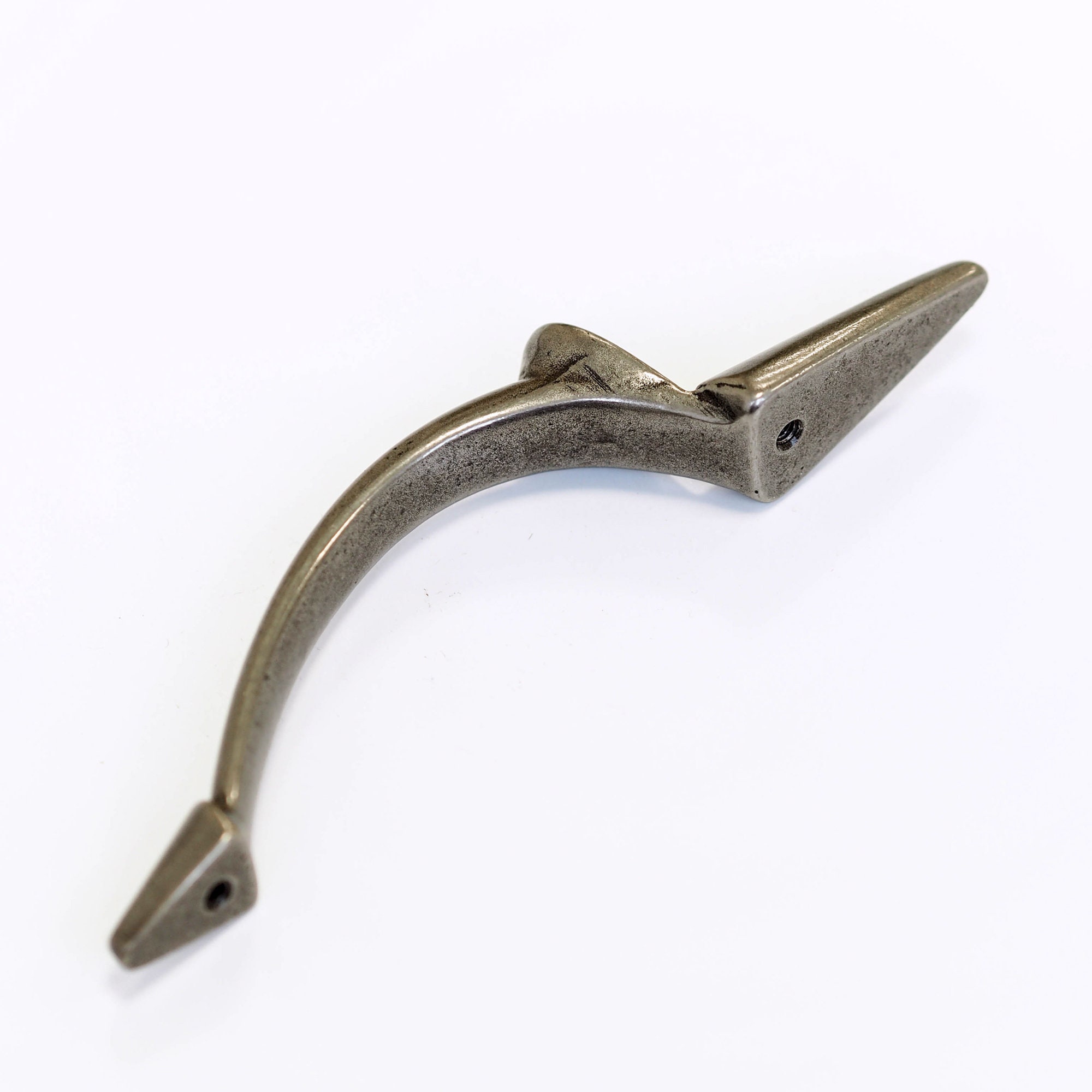 Cast Iron Kitchen Cabinet Latch Bow Handle 96mm Silver Bedroom Bathroom ...