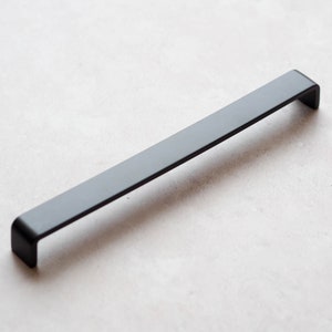 Dark Grey Titanium Kitchen Cabinet D Handles 128mm 160mm 192mm 288mm ...