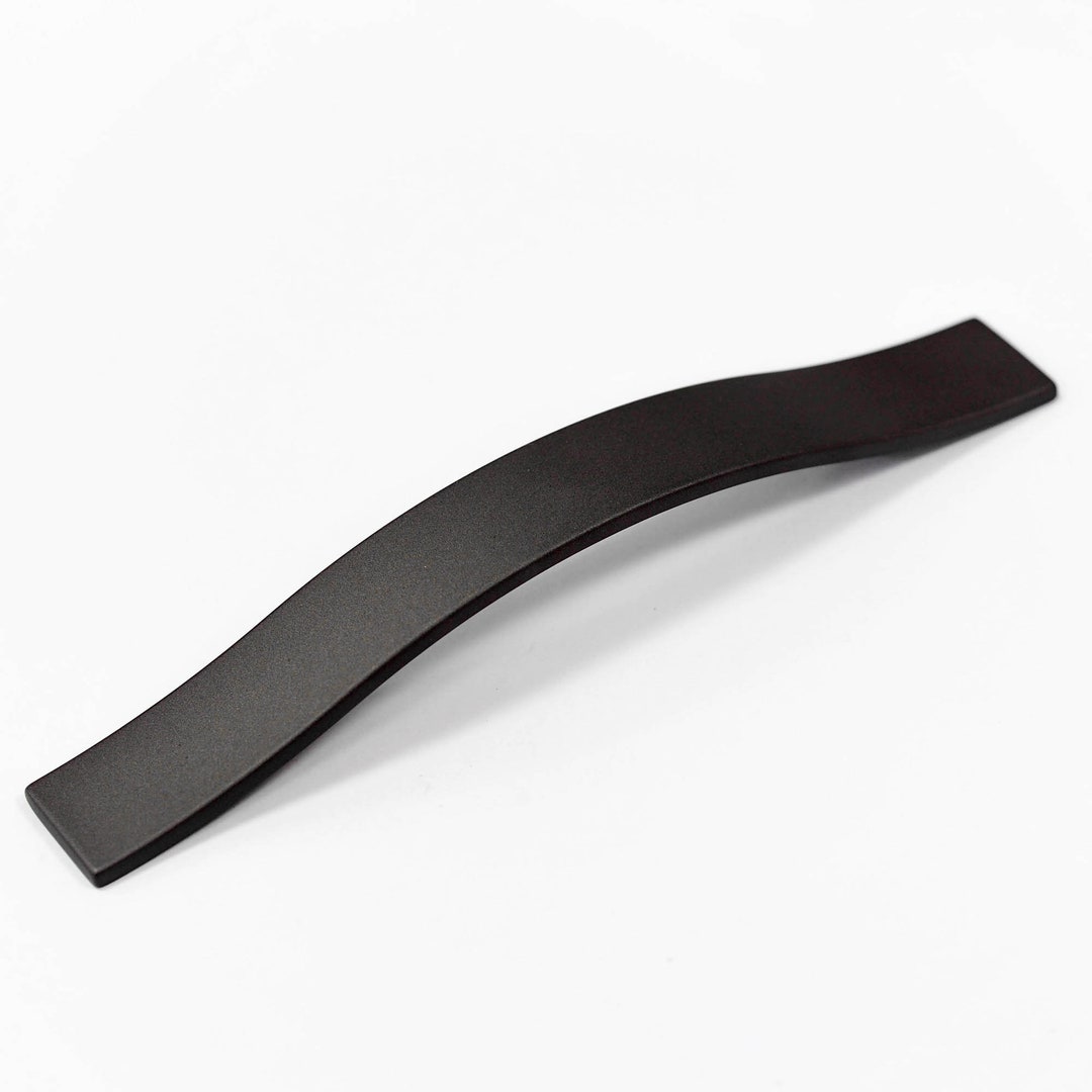 Dark Grey Titanium Kitchen Cabinet Curved Strap Handle 160mm Cupboard ...