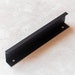 Matt Black Lip Pull Edge Mount Profile Handle 160mm Drawer Office ...