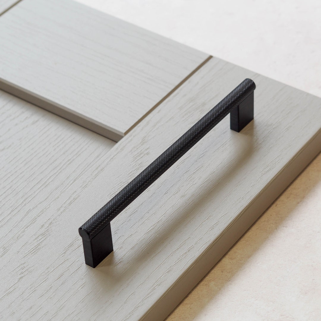 Matt Black Kitchen Cabinet Knurled Slim Boss Bar Handle 160mm - Etsy
