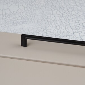 Matt Black Grooved Cupboard Handle Ribbed Texture Slim Cabinet Door ...