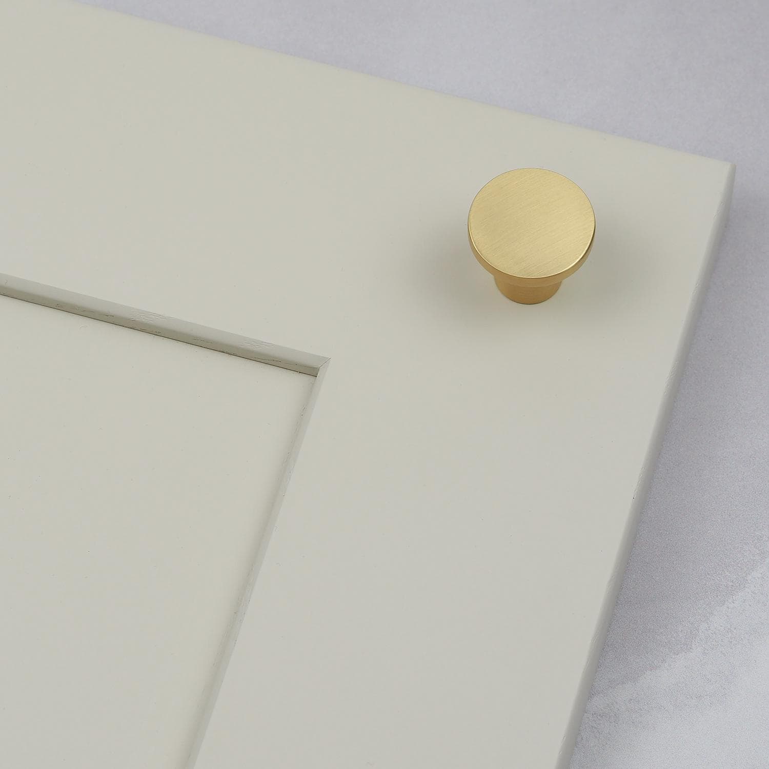 Brass Furniture Knob Gold Round Circular Disc 25mm Pull Kitchen ...